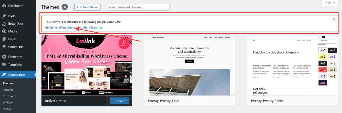 Install Recommended Plugins – Help AliceThemes Install Recommended Plugins – Help AliceThemes